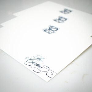 Custom Letterpress Flat Stationery Cards, Personalized Letterpress A2 ...