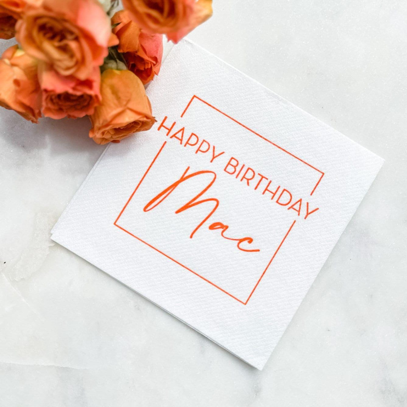 Custom Linen-like Cocktail Napkins, Personalized Linun Beverage Napkins ...
