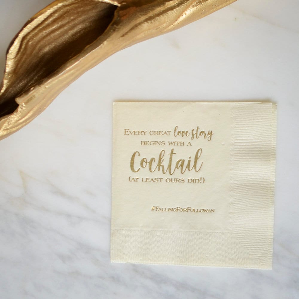 Personalized Printed Cocktail Napkins Custom Party Napkins Etsy