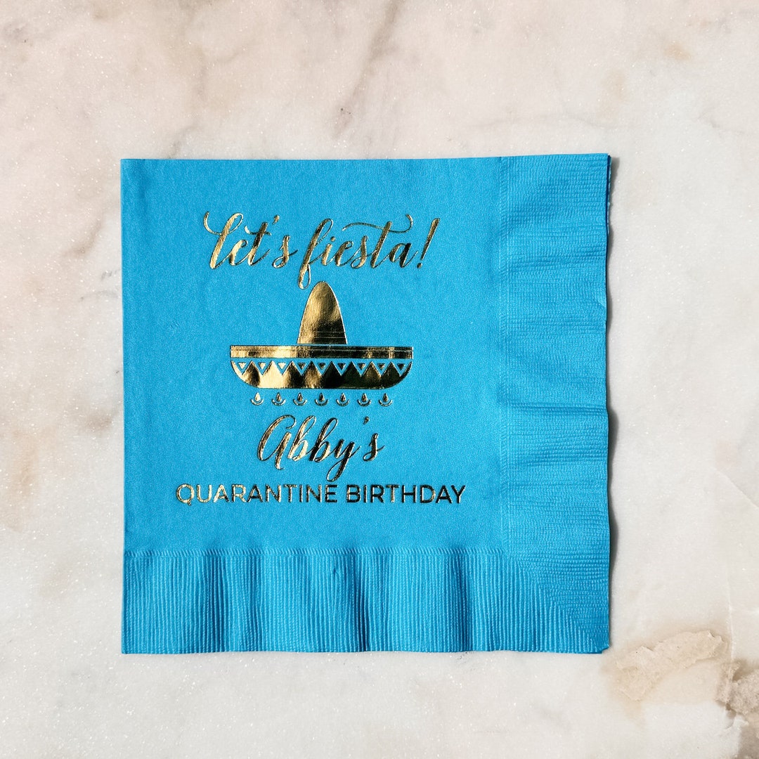 Let's Fiesta Luncheon 3ply Birthday Napkin, Birthday Luncheon Napkin ...