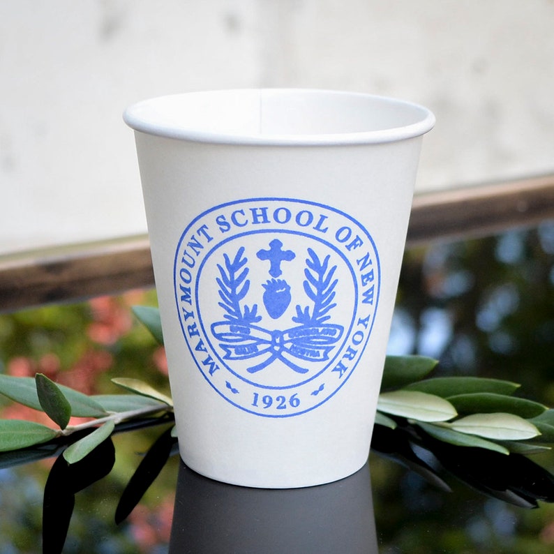 Custom Logo Paper Party Cups, Monogrammed Paper Cups, Hot Cocoa Cups ...