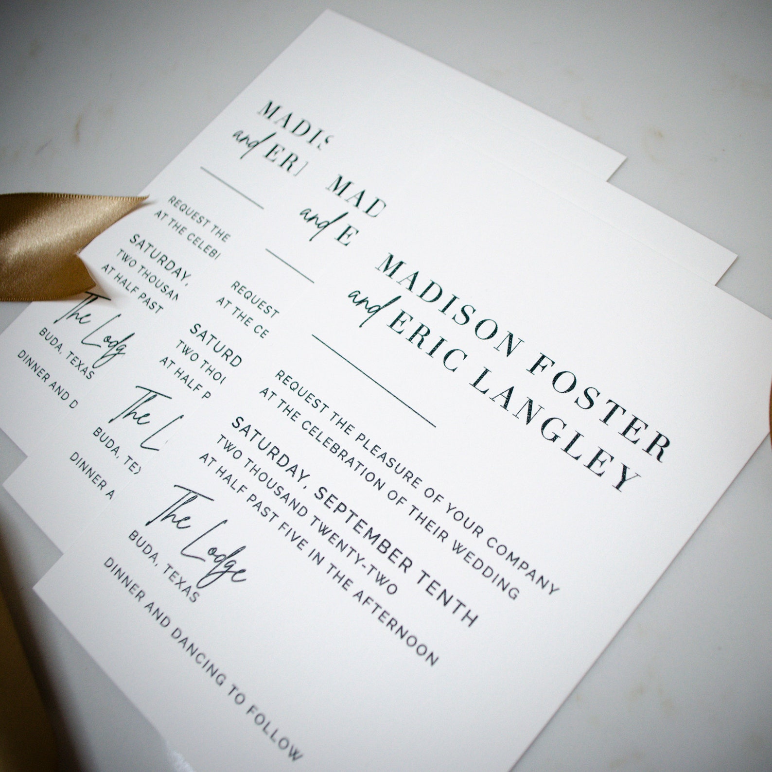 Personalized Thermography Wedding Invitations Wedding Suite | Etsy