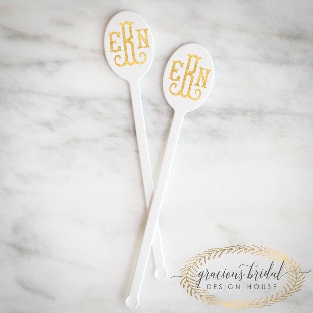 Oval Stir Sticks, Monogrammed Stir Sticks, Wedding Stir Sticks, Plastic ...