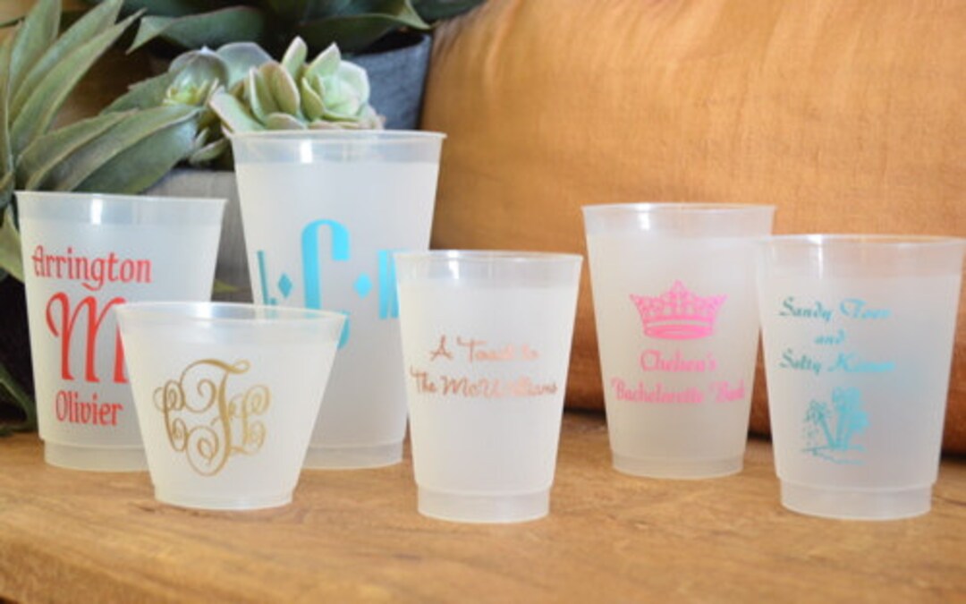 Personalized Custom Cocktail Shatterproof Party Cups, Signature Drink ...