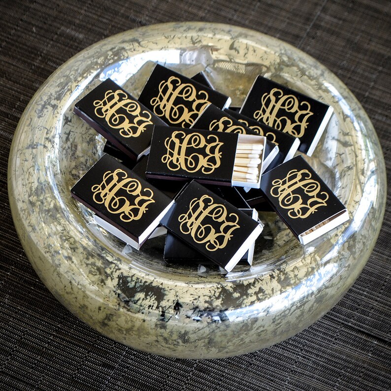 Monogrammed Wedding Matches Personalized Wedding Matches | Etsy