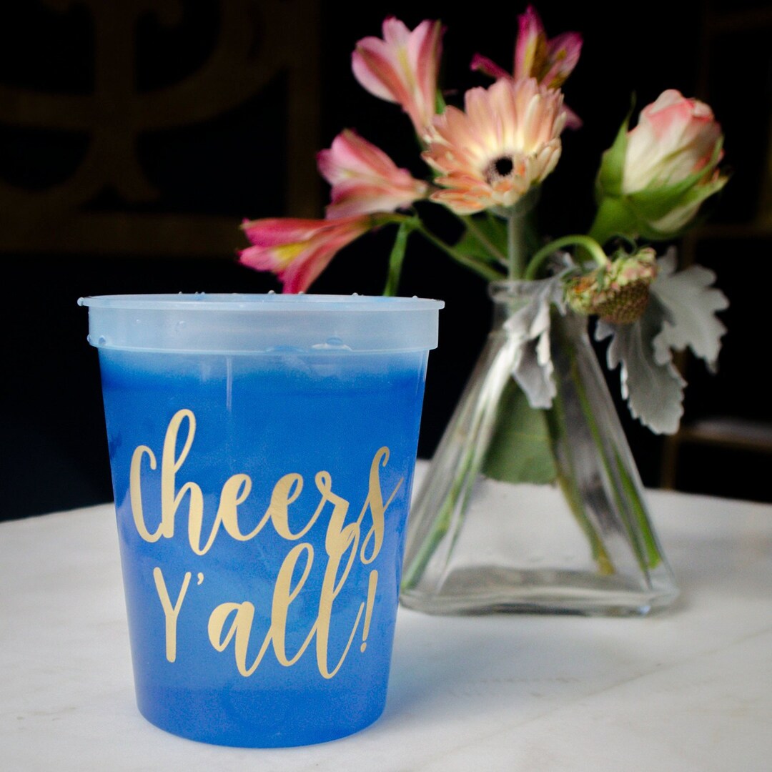 Color Changing Cheers Y'all Cups, Custom Mood Cups, Personalized Cups ...