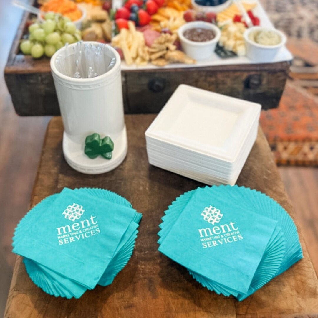 Colorful Corporate 3ply Party Napkins, Custom Company Logo Napkin ...