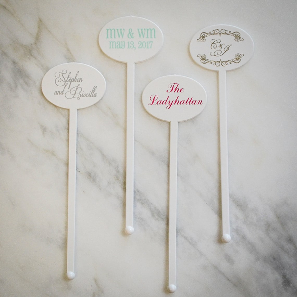 Personalized Initial Plastic Stir Sticks Wedding Swizzle | Etsy