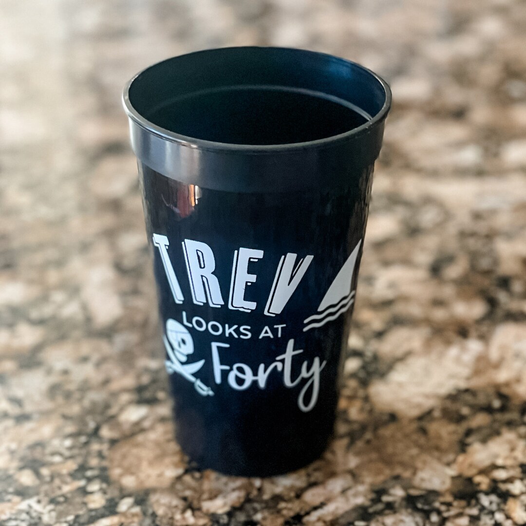 Custom Pirate Looks at Forty Birthday Stadium Cups, 40th Birthday ...