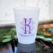Monogrammed Shatterproof Party Cups, Personalized Frost Flex Cups ...