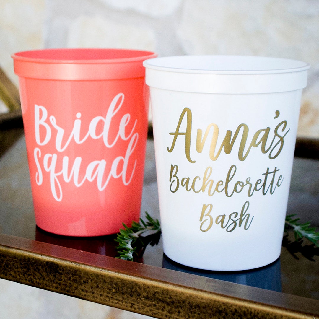 Bride Squad Cups, Bachelorette Bash Cups, Bach Bash Cups, Party Favors ...