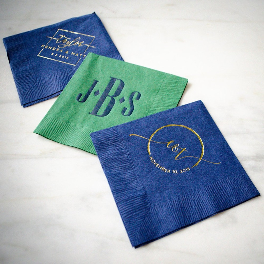 Personalized Cocktail Napkins, Monogrammed Napkins, Party Napkins ...