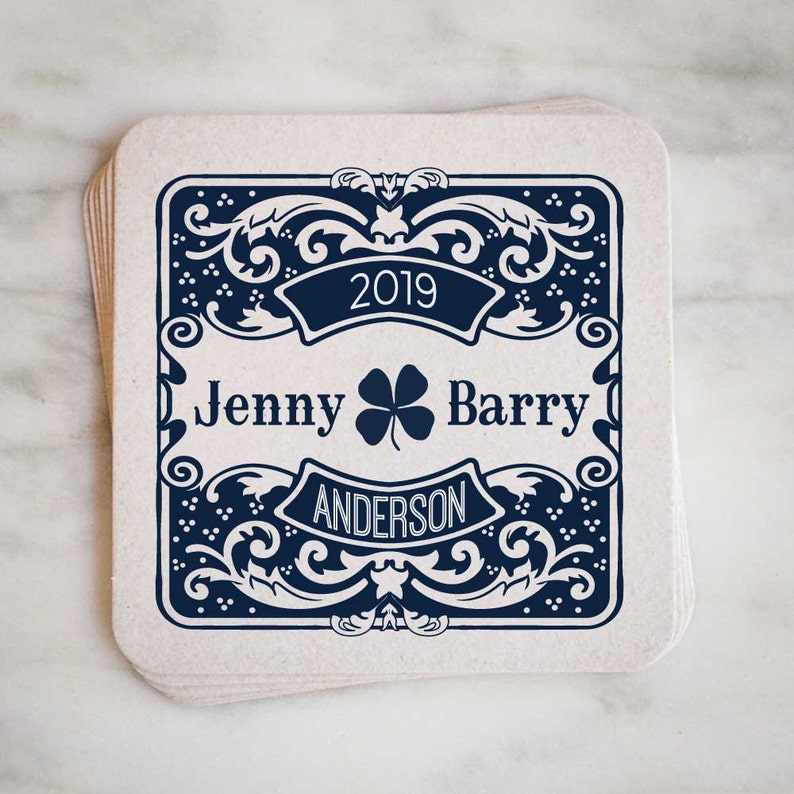Custom Foil Printed Coasters Personalized Drink Coasters - Etsy