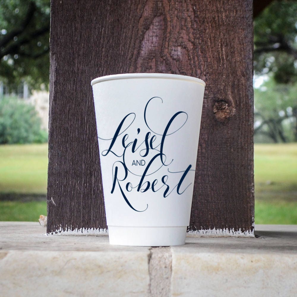 Personalized Premium Coffee Cups Custom Names Wedding Cups | Etsy