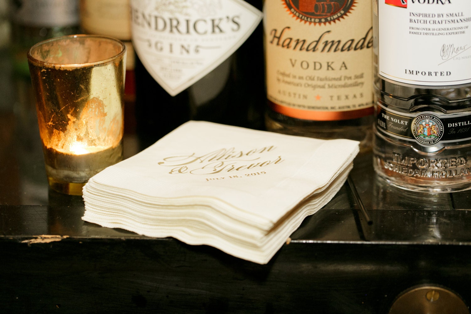 Personalized Script Wedding Napkins Custom Monogram Napkins | Etsy