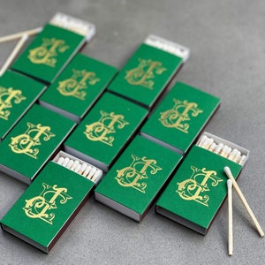 Last Name and Date Wedding Matches, Custom Monogrammed Matchbox ...
