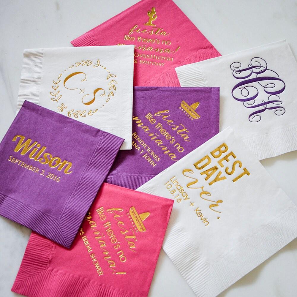 Personalized First Birthday Napkins, Custom Baby's 1st Birthday Napkins ...