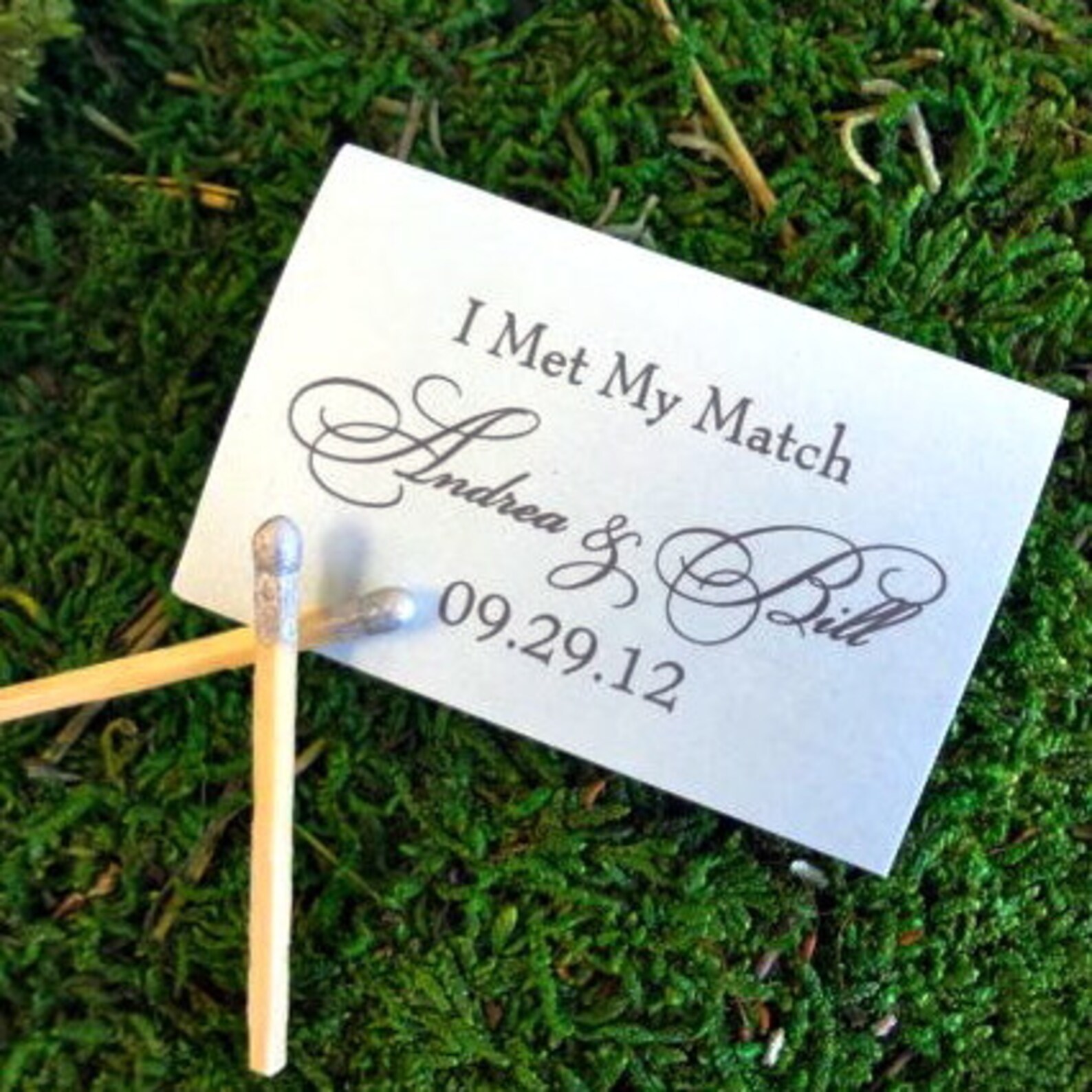 I Met My Match Custom Matchbox Favors, Personalized Printed Wedding ...