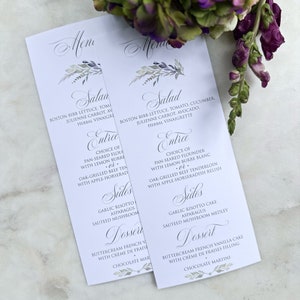 Digital Full Color Lemon Crest Menus, Personalized Wedding Reception ...