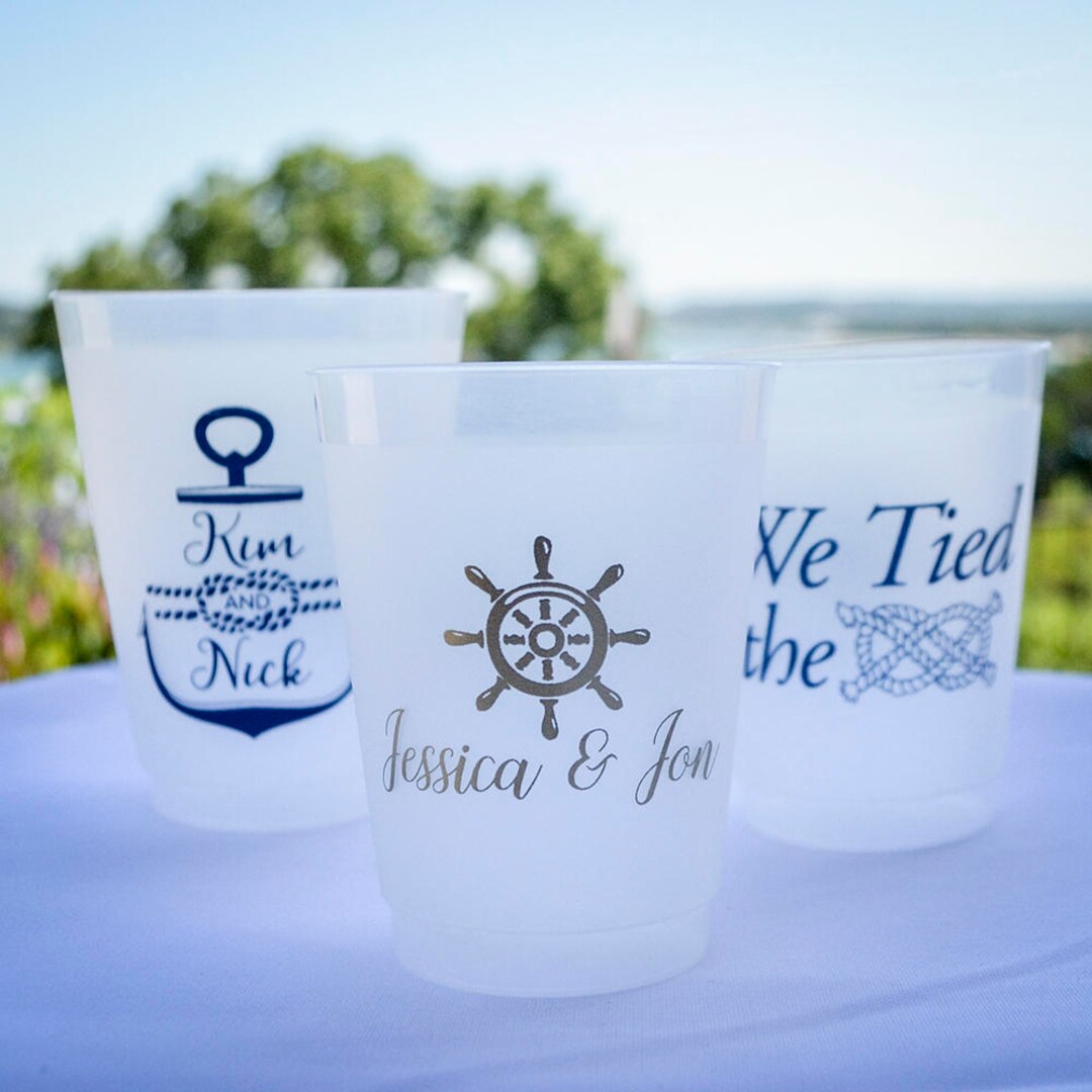 Personalized Nautical Frost-flex Party Cups, Custom Shatterproof ...