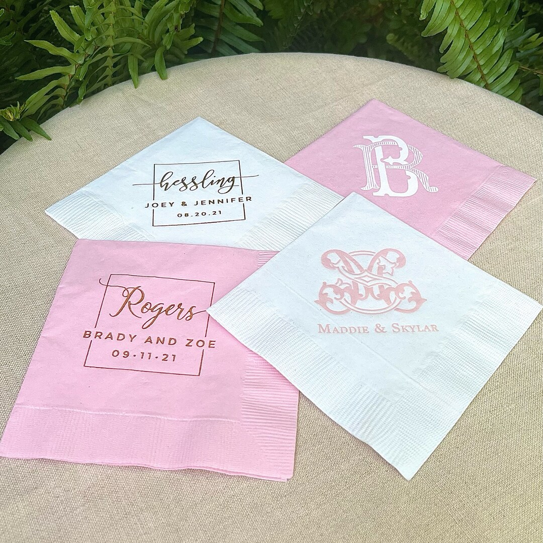 Personalized Event Napkins, Custom 3ply Wedding Napkins, Custom ...