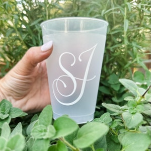 Custom White Ink Frosted Party Cup Favors, Shatterproof White Ink ...