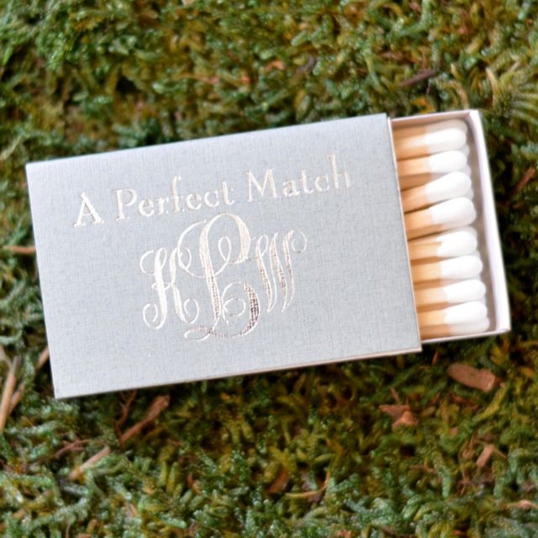 A Perfect Match - Personalized Matches With Monogram, Custom Wedding ...