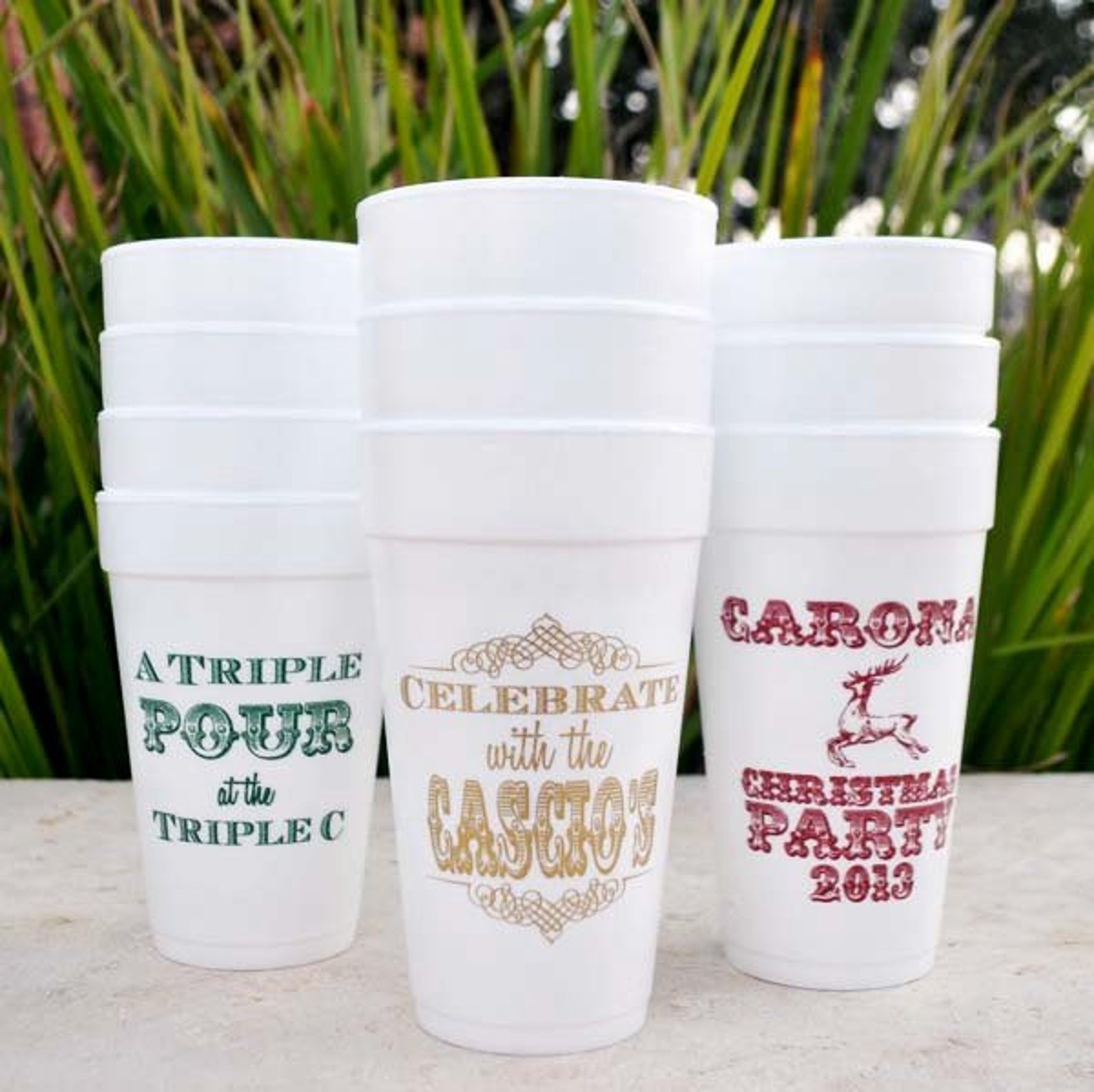 Personalized Holiday Party Styrofoam Cups Custom Styrofoam - Etsy