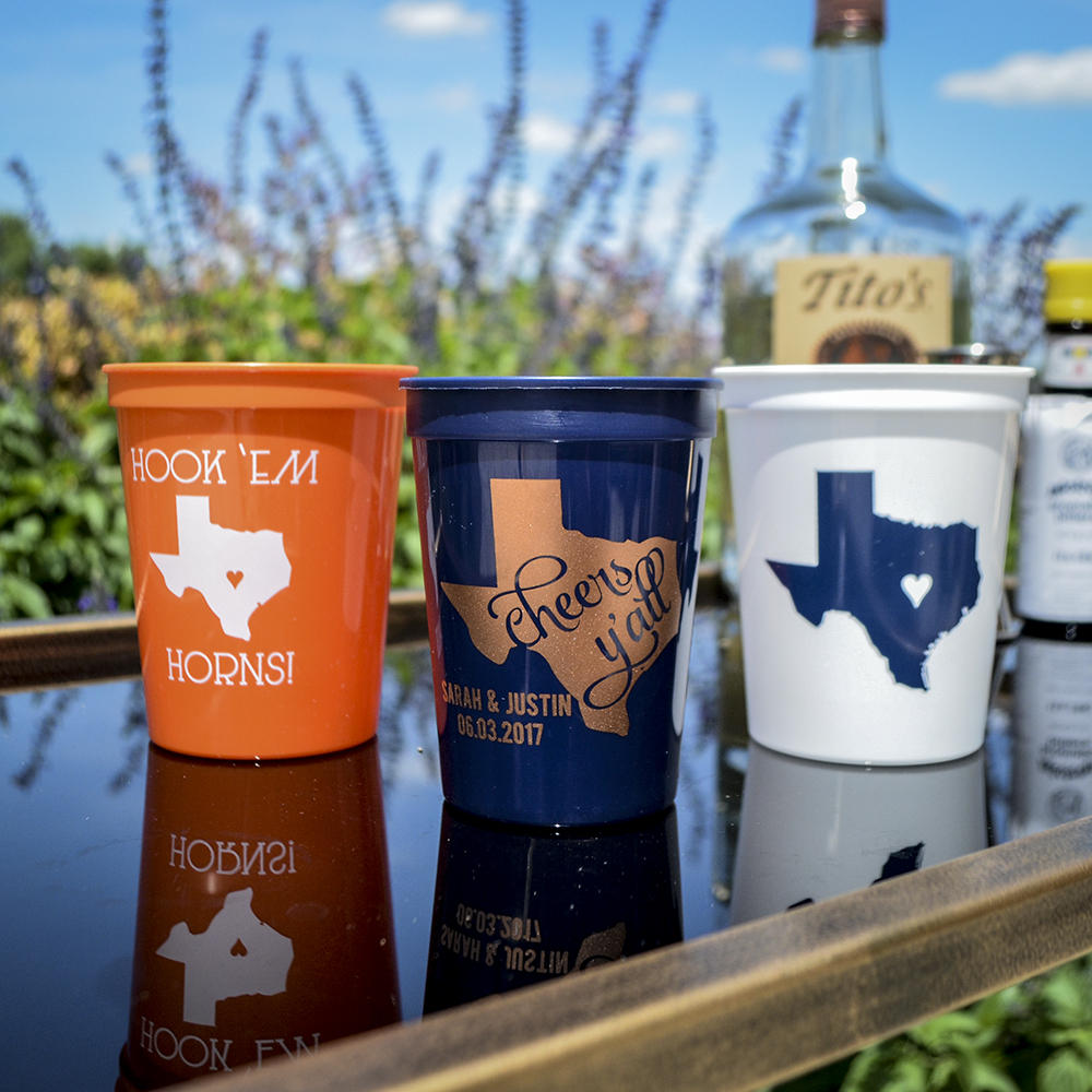 Texas Party Cups Custom Texas Cups Plastic Stadium Cups | Etsy