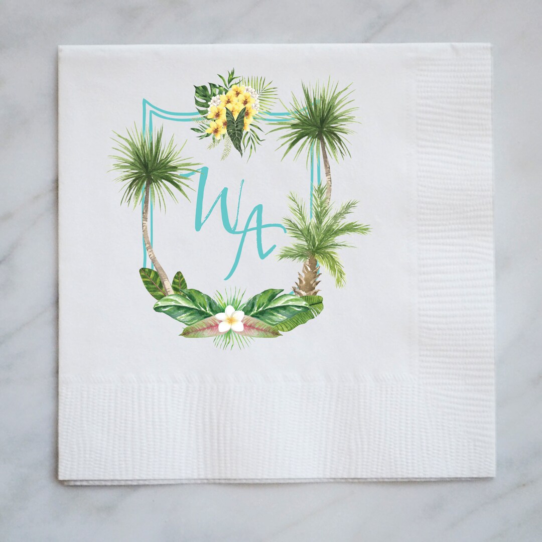 Tropical Full Color Coined 3ply Napkins, Full Color Printed 3 Ply ...