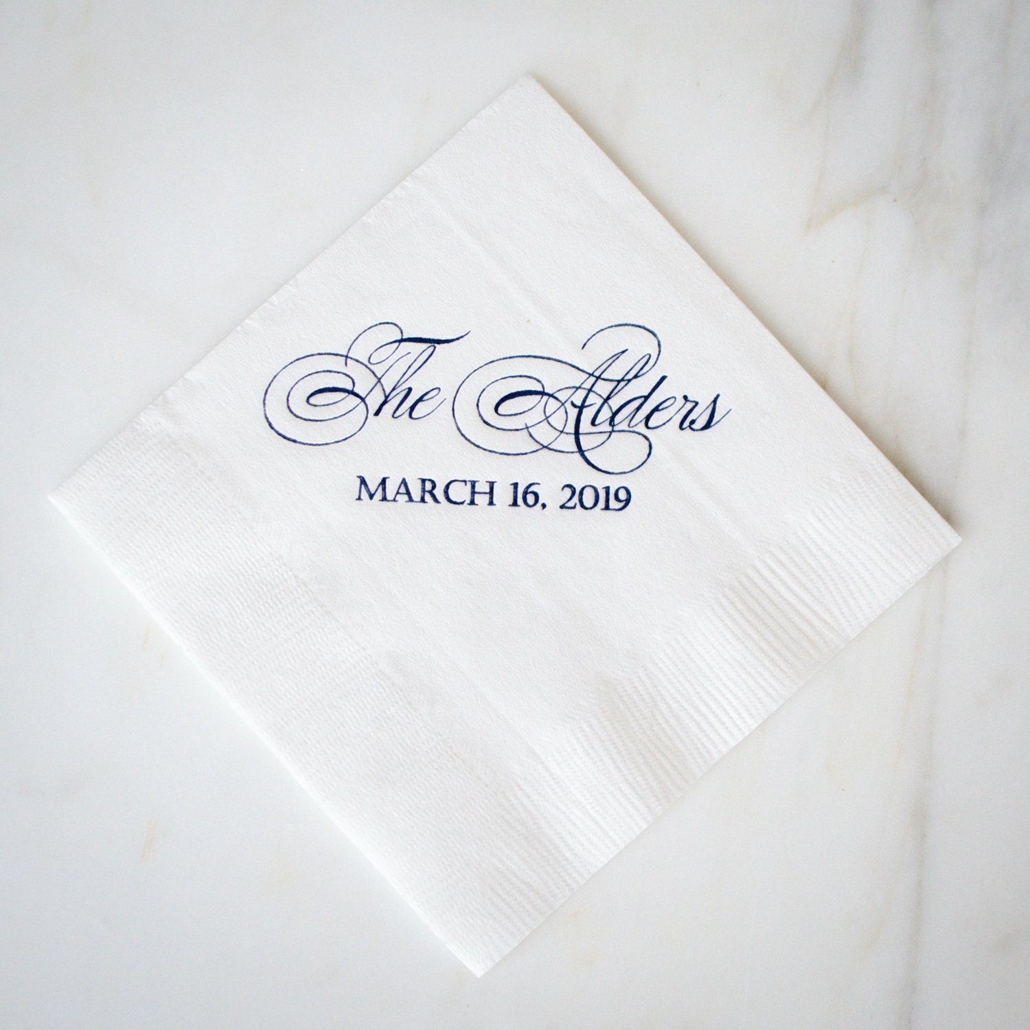 Personalized Script Wedding Napkins Custom Monogram Napkins | Etsy