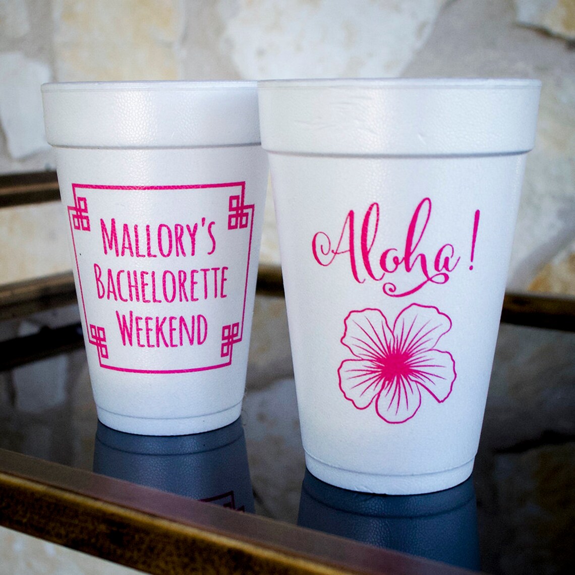 Hawaiian Wedding Cups, Luau Party Cups, Aloha Party Cups, Pineapple ...