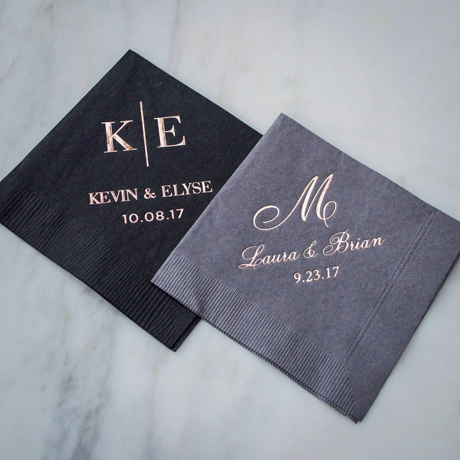Monogram Wedding Napkins, Custom Monogram Napkins, Custom Wedding ...
