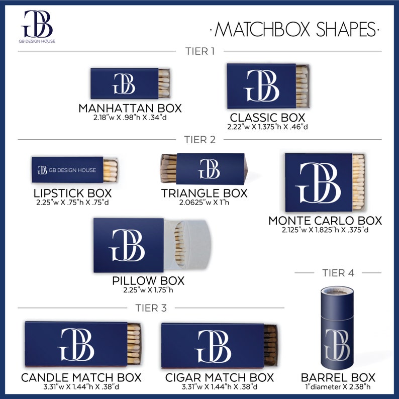 Gold Foil Wedding Matches Custom Monogrammed Matchbox - Etsy