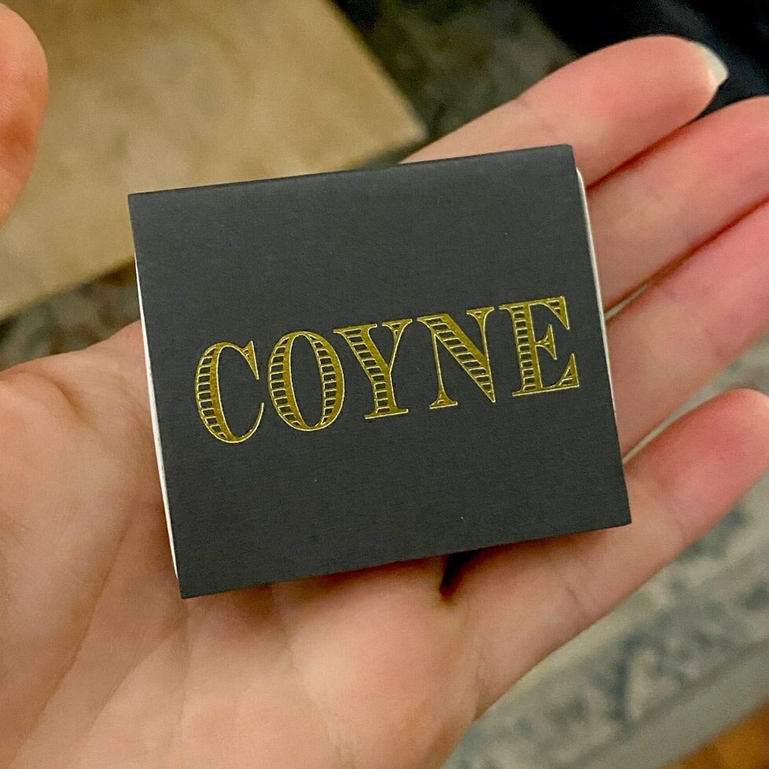 Gold Foil Last Name Monte Carlo Matchboxes, Custom Printed Wedding ...