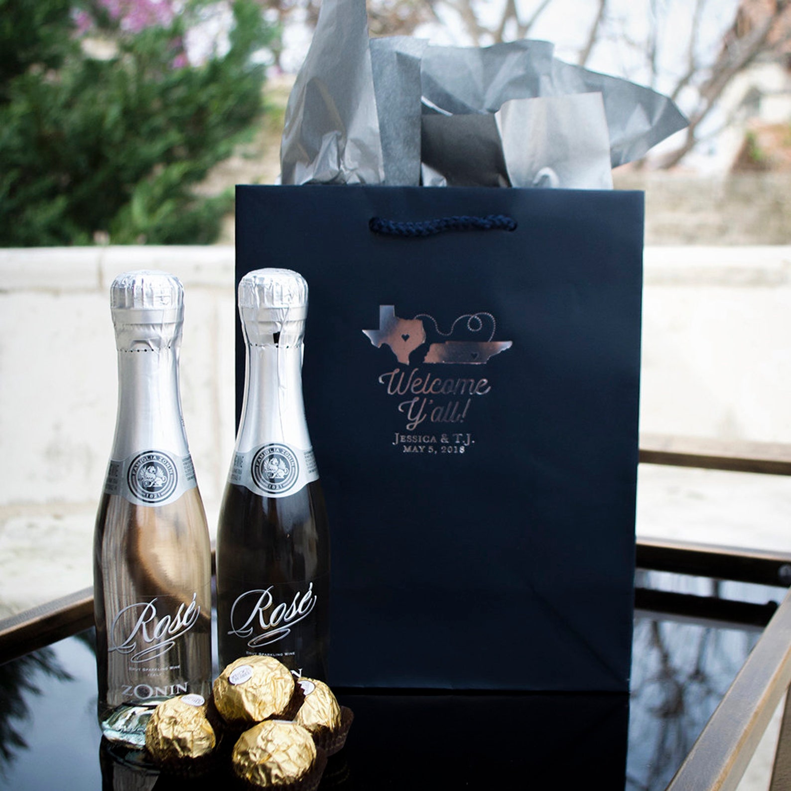 Custom Wedding Gift Bag for Hotel Guests, Personalized Printed Welcome ...