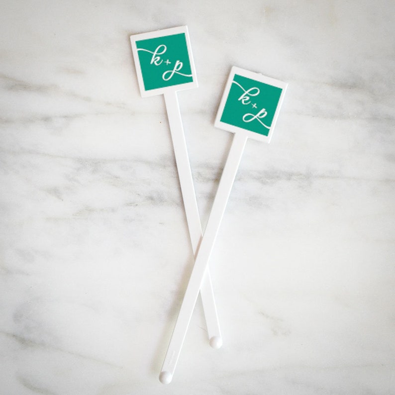 Plastic Swizzle Sticks Wedding Stir Sticks Printed Drink - Etsy