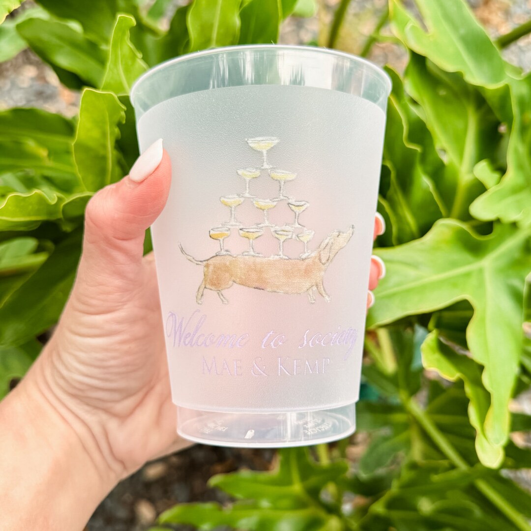 Custom Coupe Tower Dog Full Color Shatterproof Cups, Custom Full Color ...