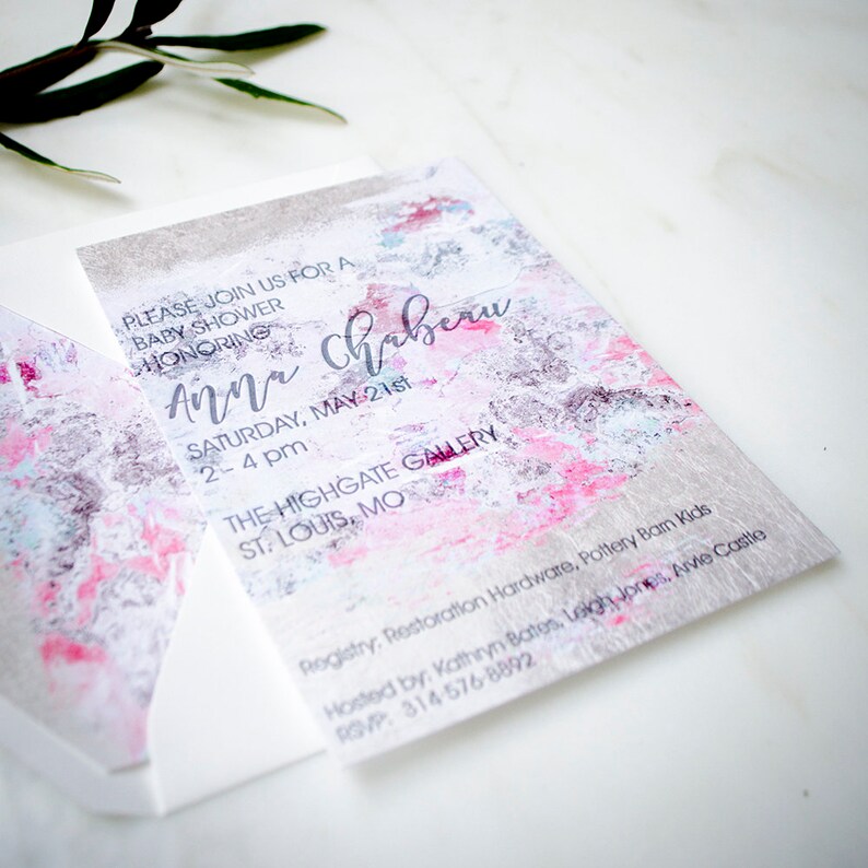 Full Color and Letterpress Printed Invitations Personalized - Etsy