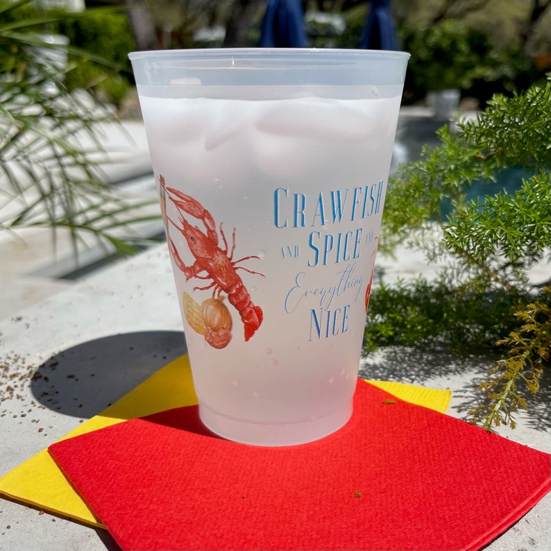 Full Color Crawfish Shatterproof Cups, Crawfish Art Cups, Frosted Full ...