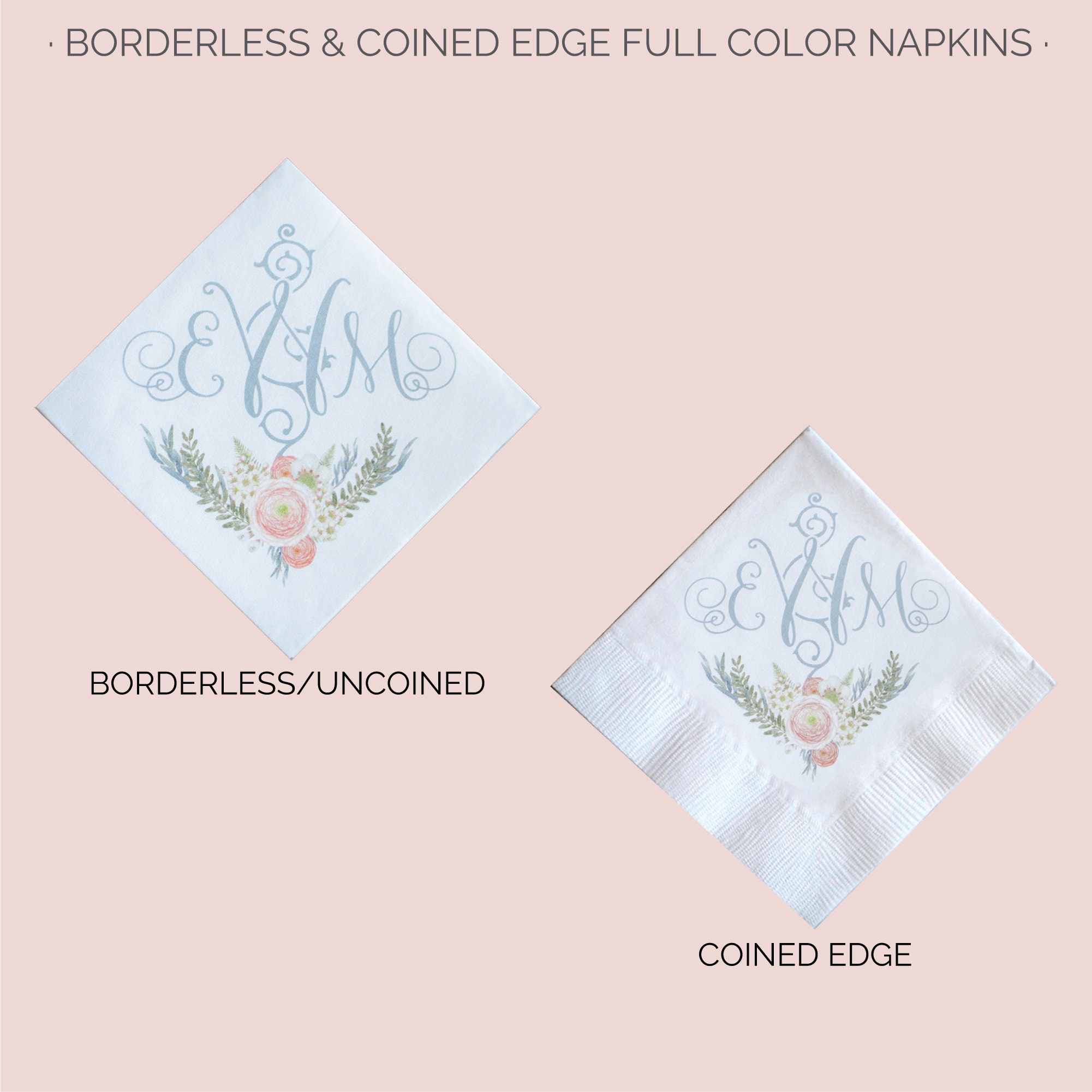 Custom Full Color Napkins, Full Color Printed Cocktail Napkins, Full ...
