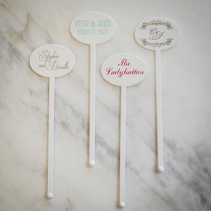 Custom Cocktail Stir Sticks, Heart and Arrow Stir Sticks, Personalized ...