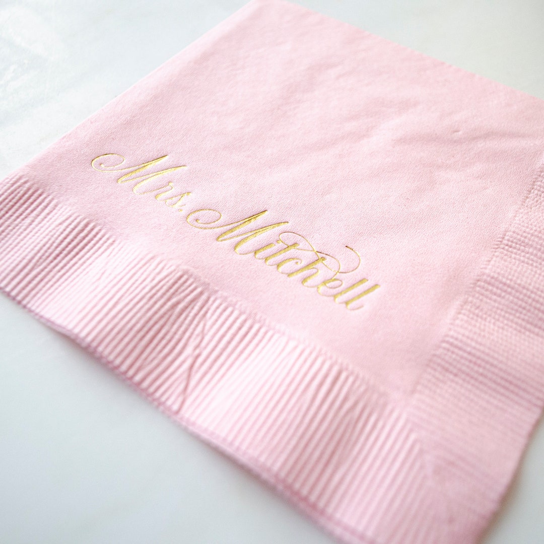 Personalized Luncheon 3ply Napkins, Luncheon Size Party Napkins, Custom ...