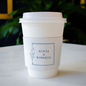 Custom Monogrammed Coffee Sleeves, Paper Coffee Cup Sleeves, Printed ...