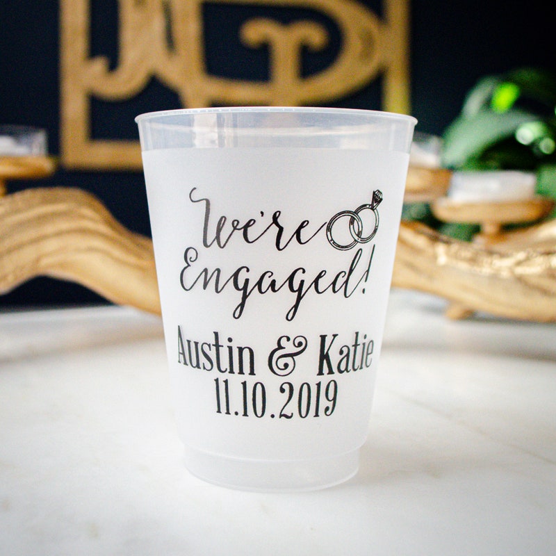 Engagement Party Cups - Etsy