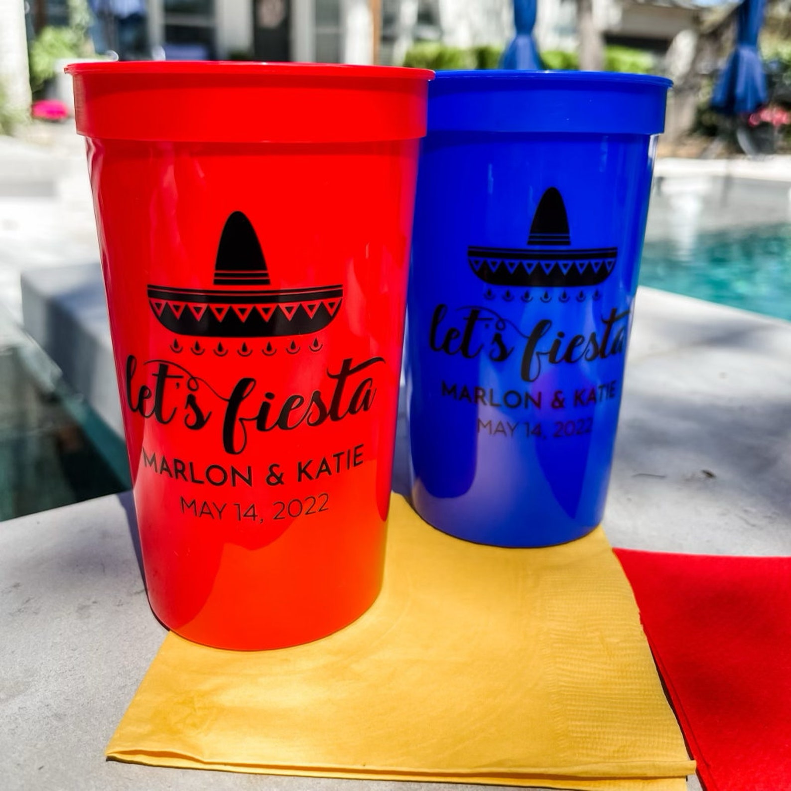 Colorful Fiesta Stadium Party Cups Mexican Fiesta Themed Cup | Etsy