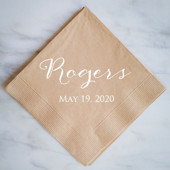 Custom Napkins Personalized Printed Napkins Housewarming | Etsy