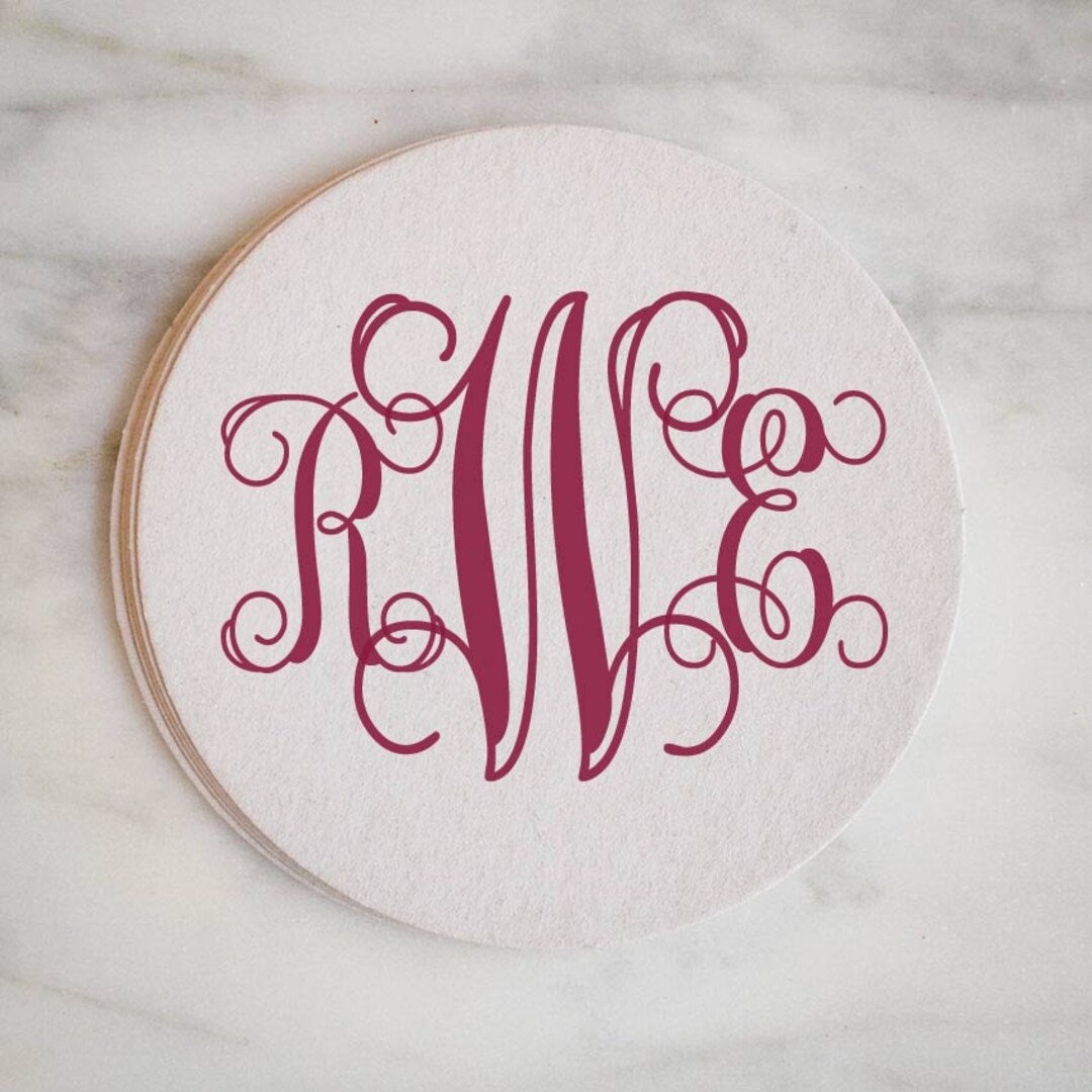 Monogrammed Party Coasters, Custom Bar Coasters, Custom Printed Drink ...