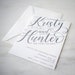 Large Script Letterpress Invitations, Custom Rehearsal Dinner Invites ...