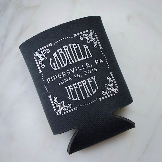 Art Deco Can Coolers Custom Can Huggers Vintage Wedding - Etsy